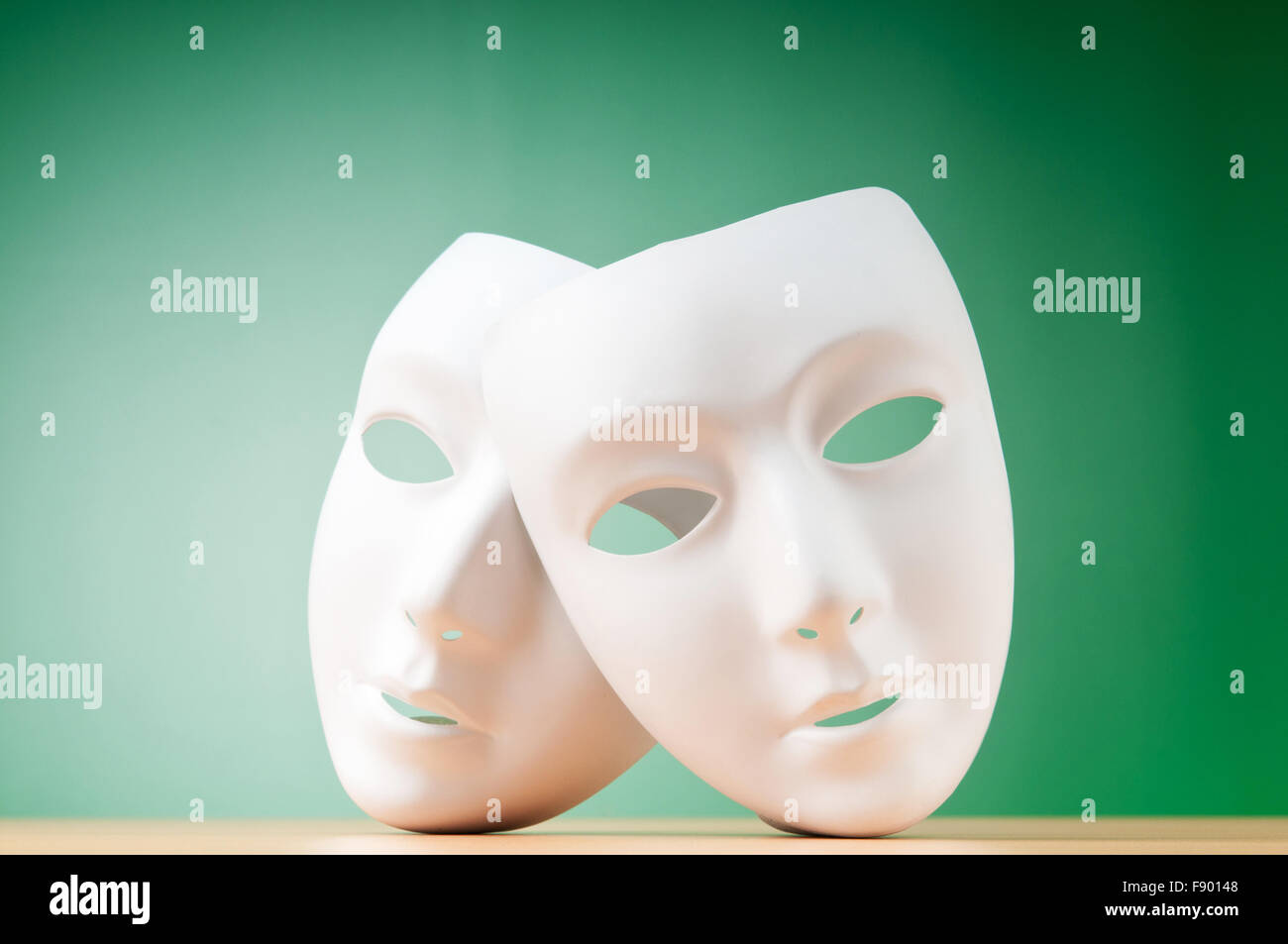 Masks with theatre concept Stock Photo - Alamy