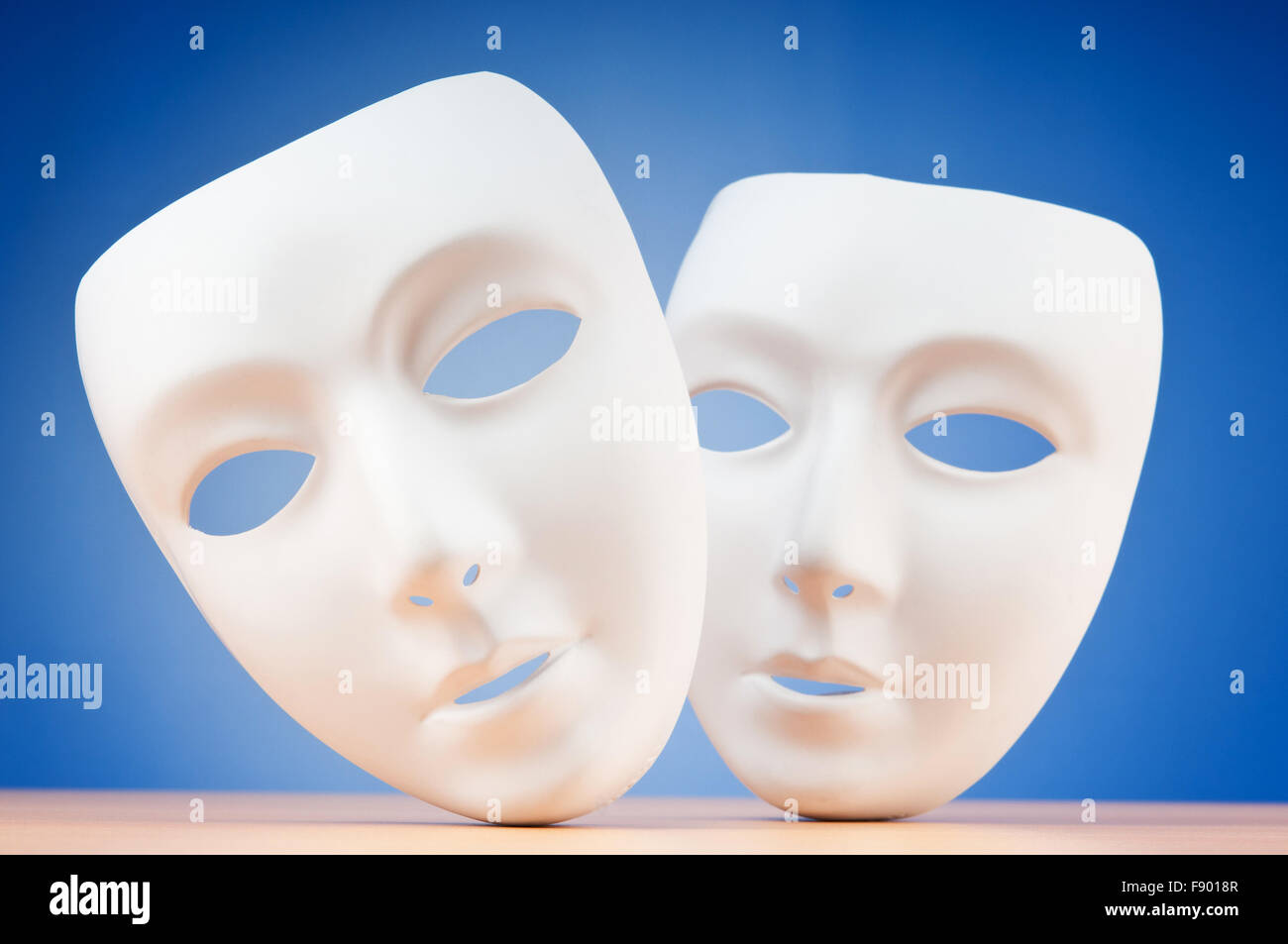 Masks with theatre concept Stock Photo - Alamy