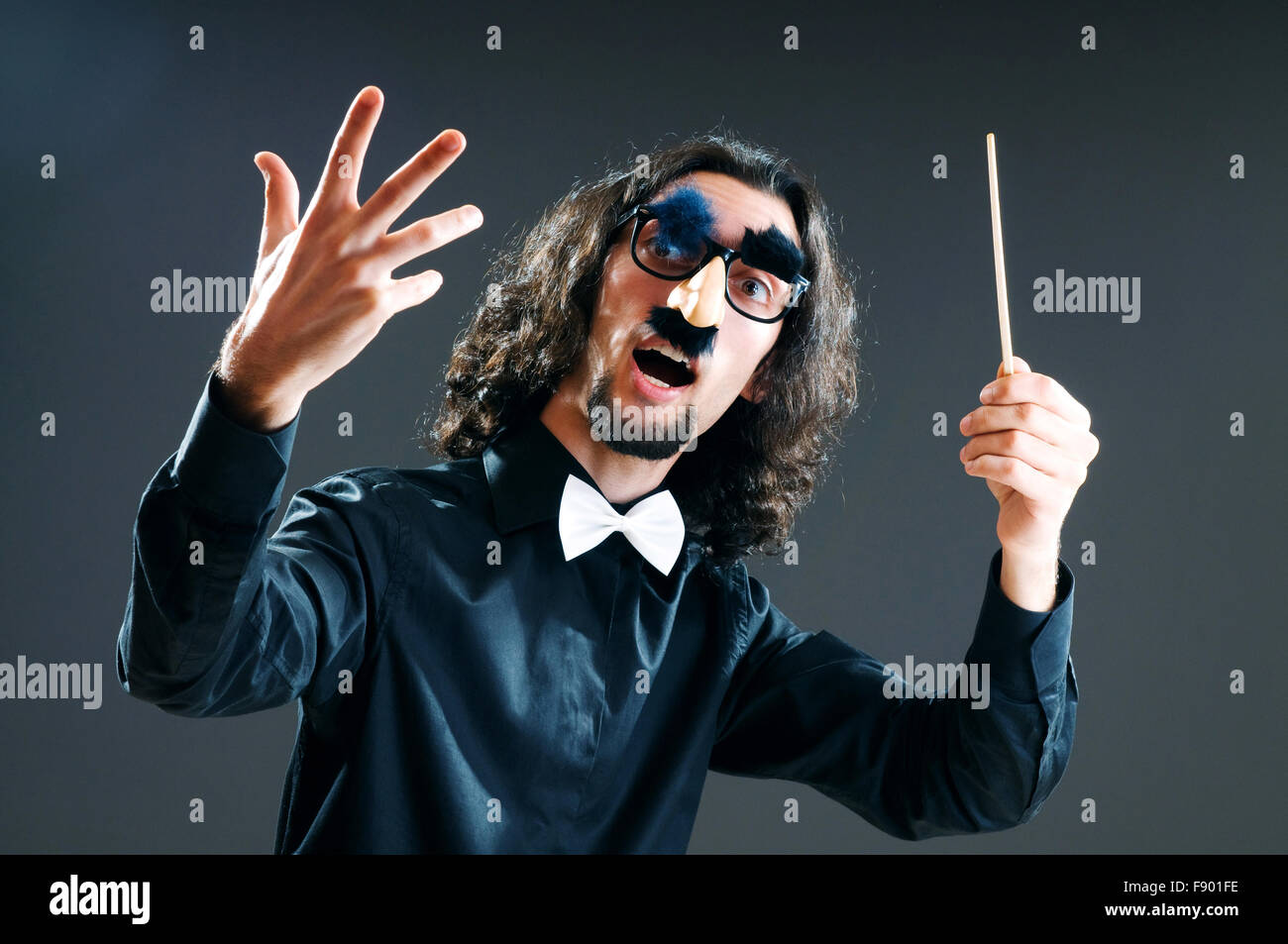 Music concept with passionate conductor Stock Photo - Alamy