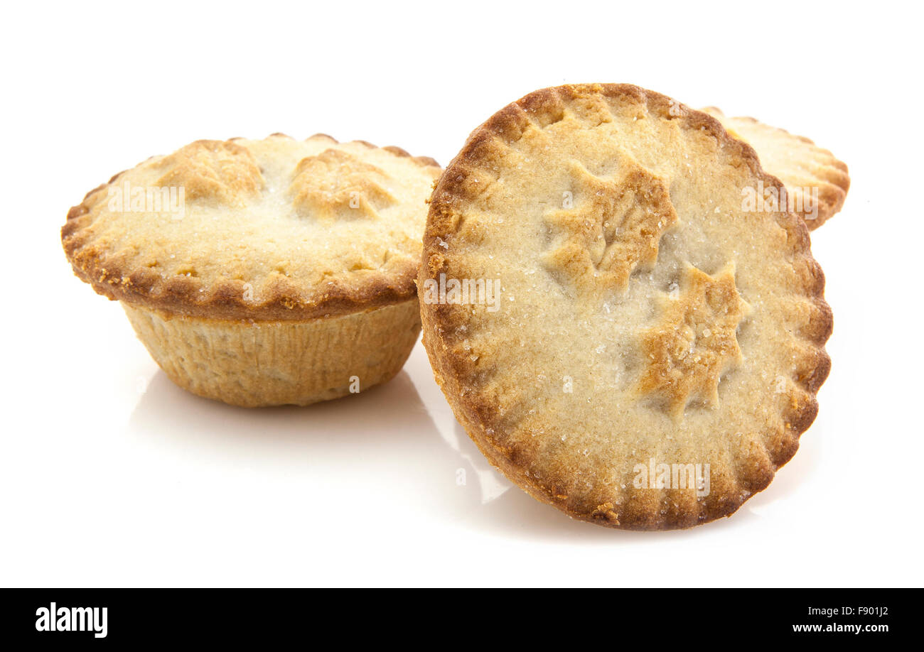 Mince pie white background Cut Out Stock Images & Pictures - Alamy