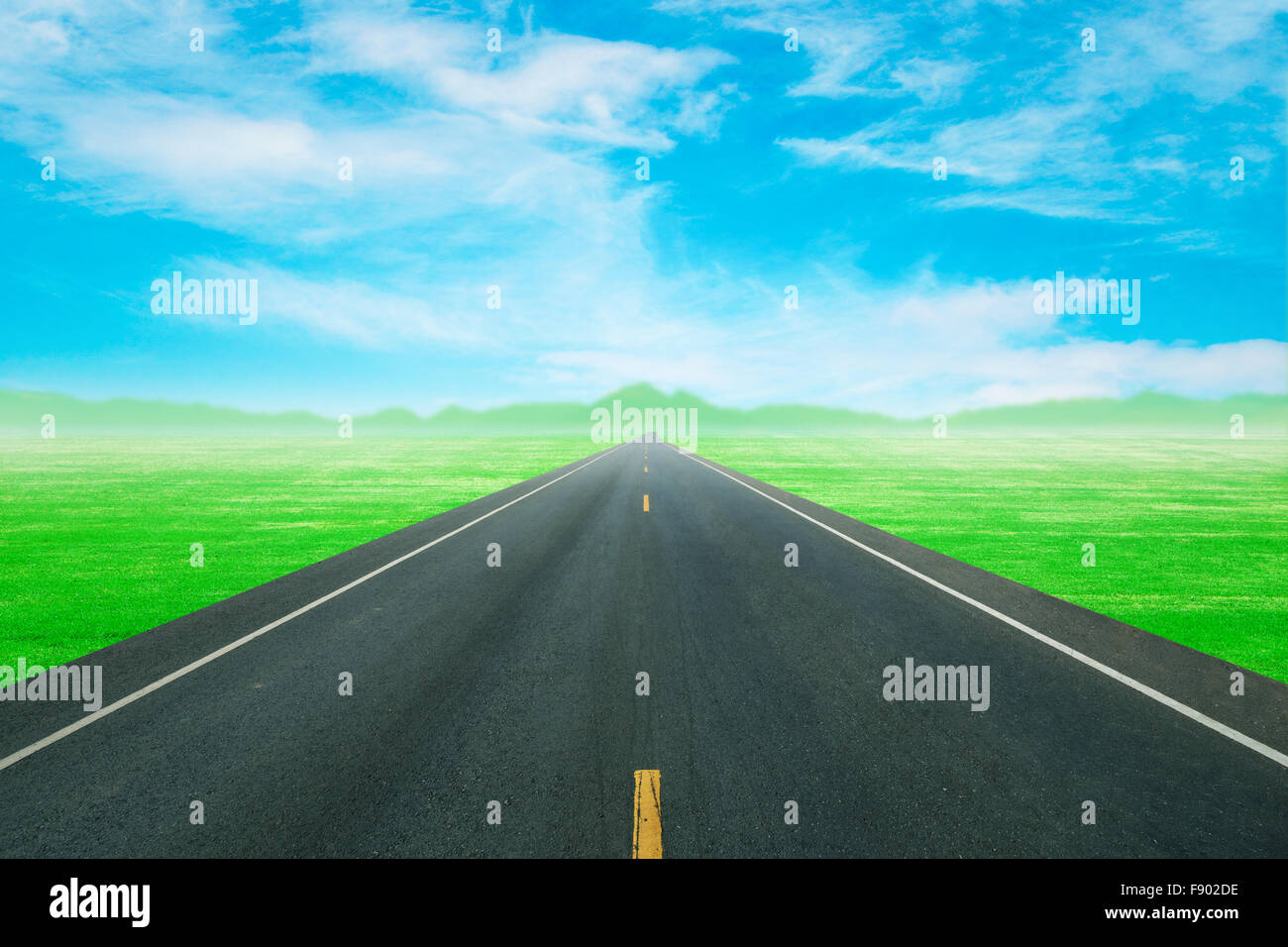 Road speed landscape green sky way view hi-res stock photography and ...