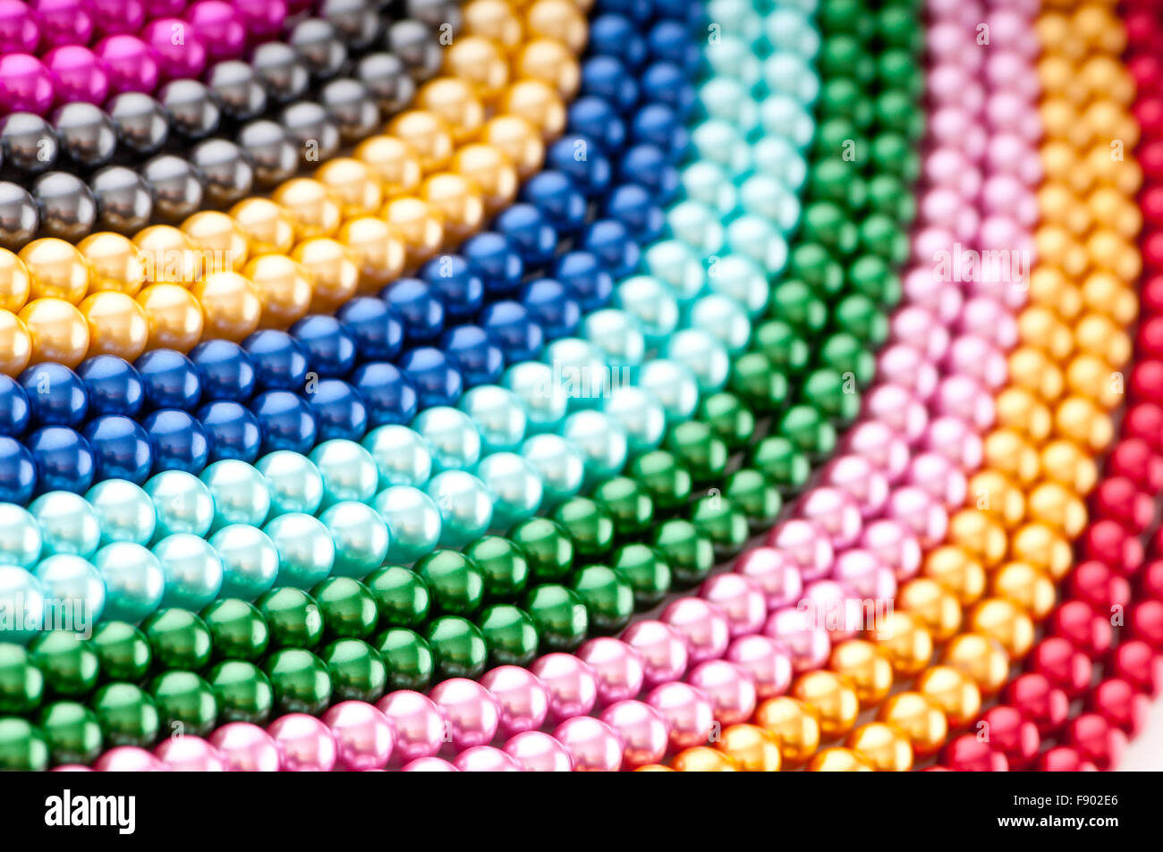 Abstract with colourful pearl necklaces Stock Photo - Alamy