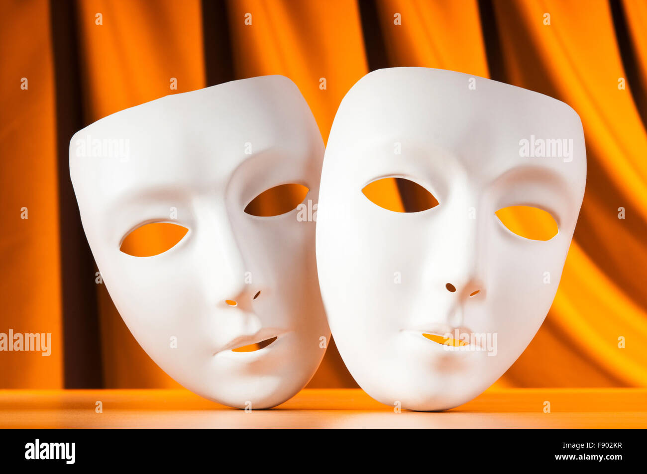 Masks with theatre concept Stock Photo - Alamy