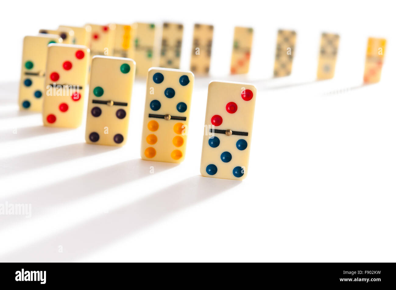 Domino effect with many pieces Stock Photo - Alamy