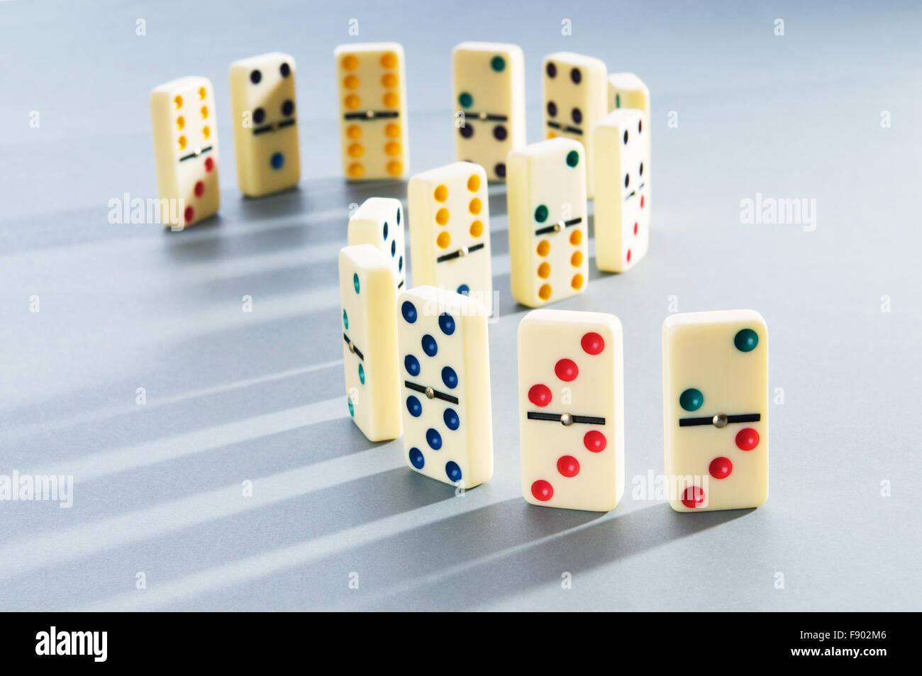 Domino effect with many pieces Stock Photo - Alamy