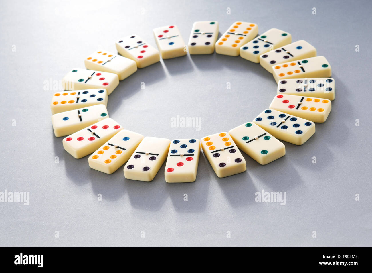 Domino effect with many pieces Stock Photo - Alamy
