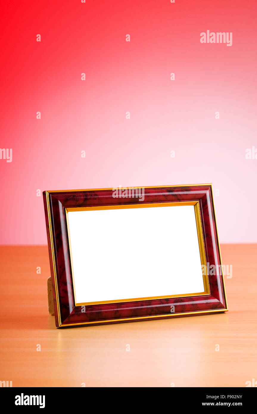 Photo frames on the table Stock Photo - Alamy