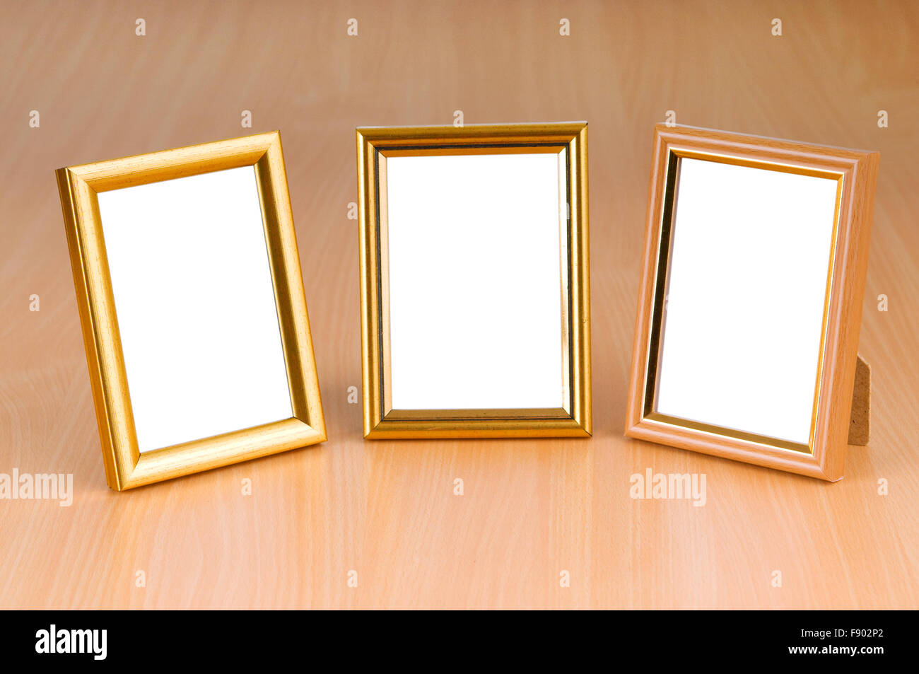 Photo frames on the table Stock Photo - Alamy