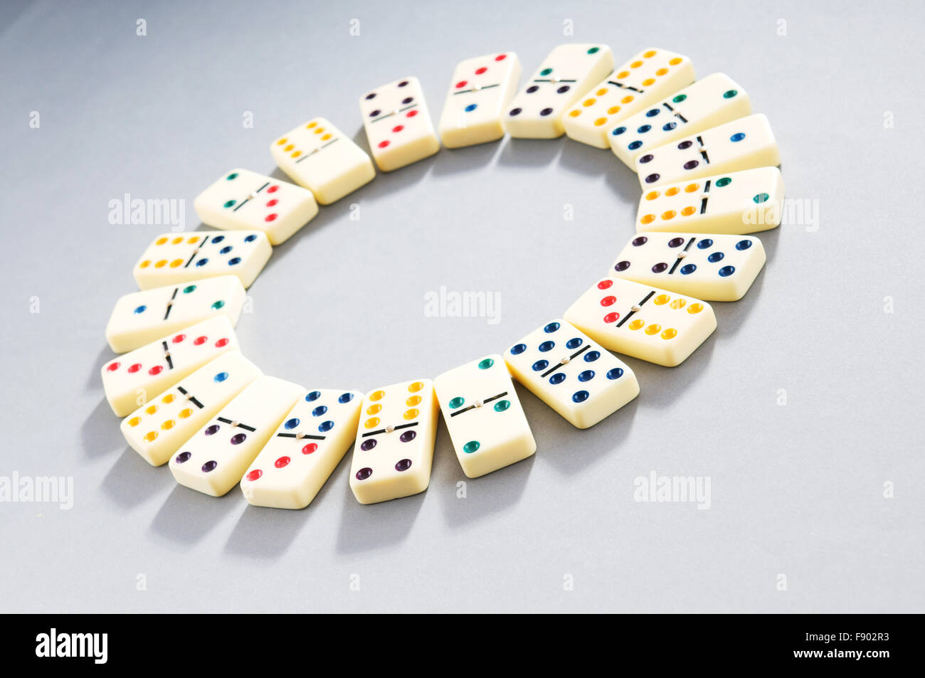 Domino effect with many pieces Stock Photo - Alamy