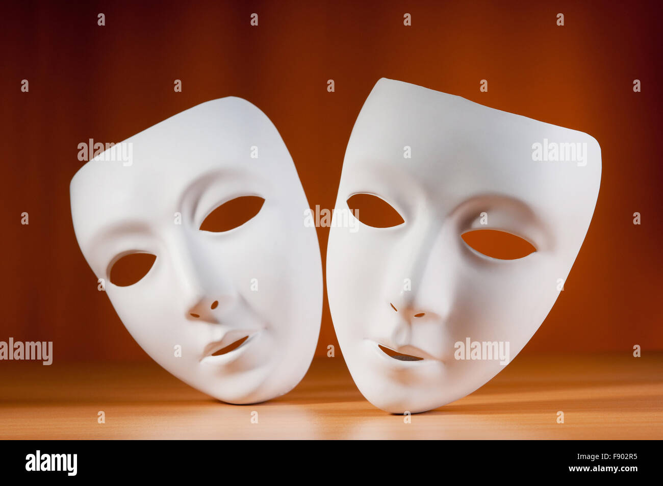 Masks with theatre concept Stock Photo - Alamy