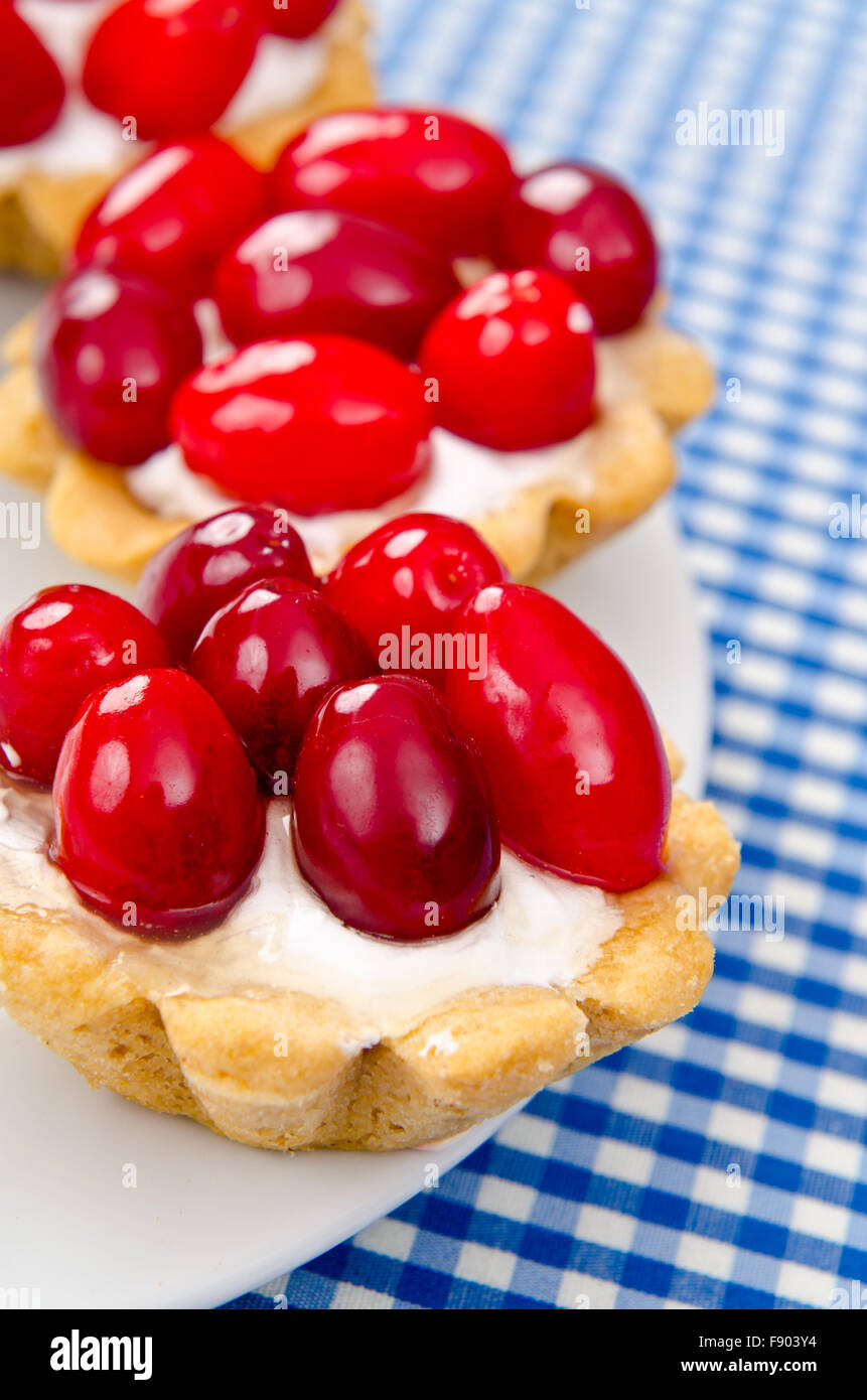 Fruit pastries in the plate Stock Photo - Alamy