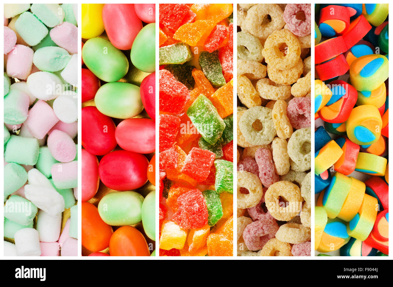 Collage of various sweets Stock Photo - Alamy