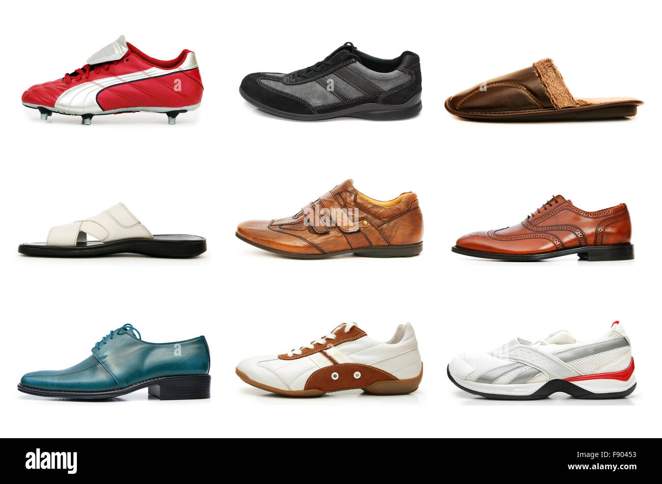 Various shoes isolated on the white Stock Photo - Alamy