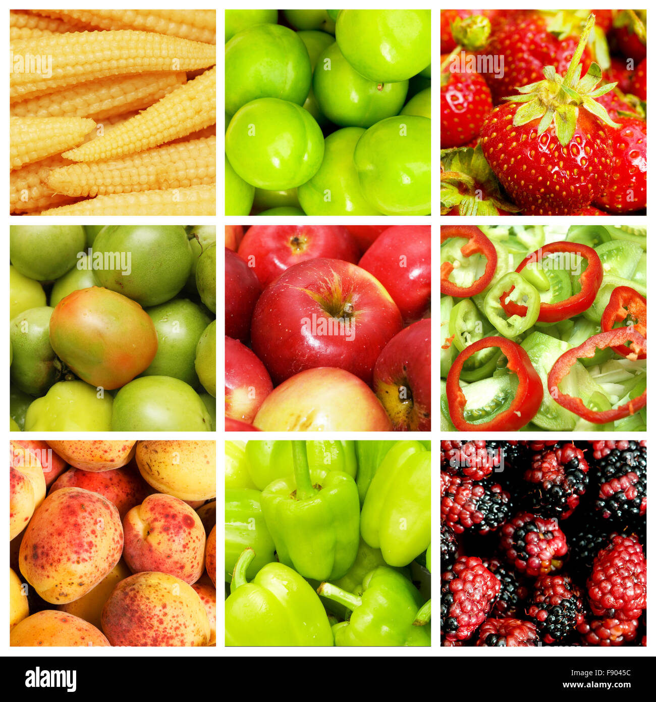 Set of various food items Stock Photo - Alamy