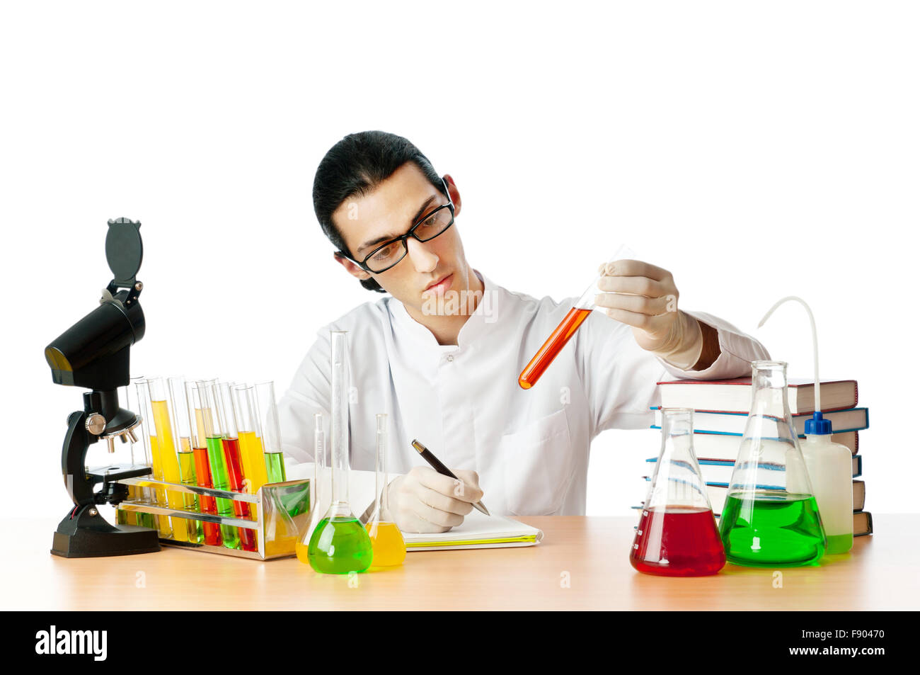 Student working in the chemical lab Stock Photo - Alamy
