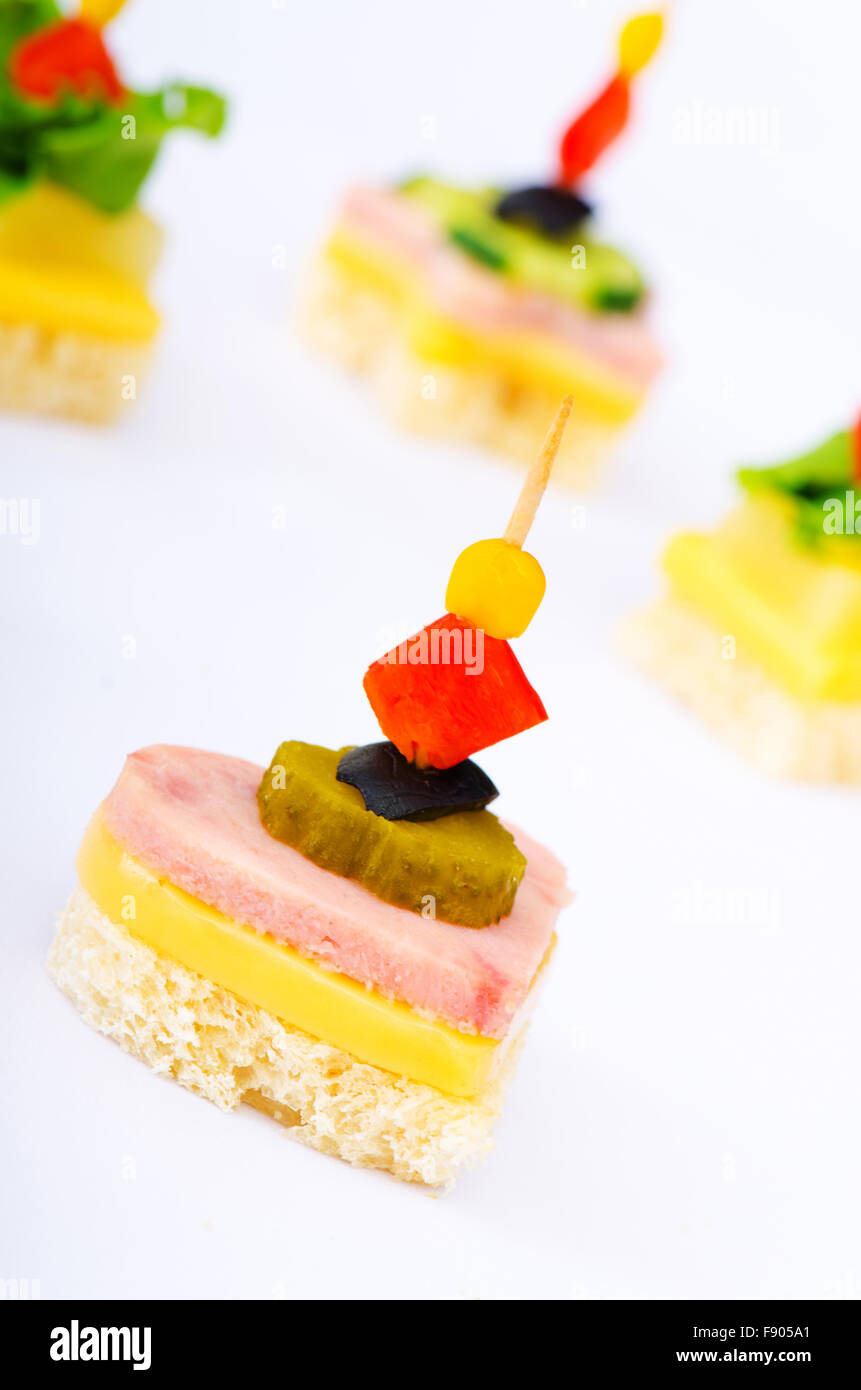 Canape served in the plate Stock Photo - Alamy