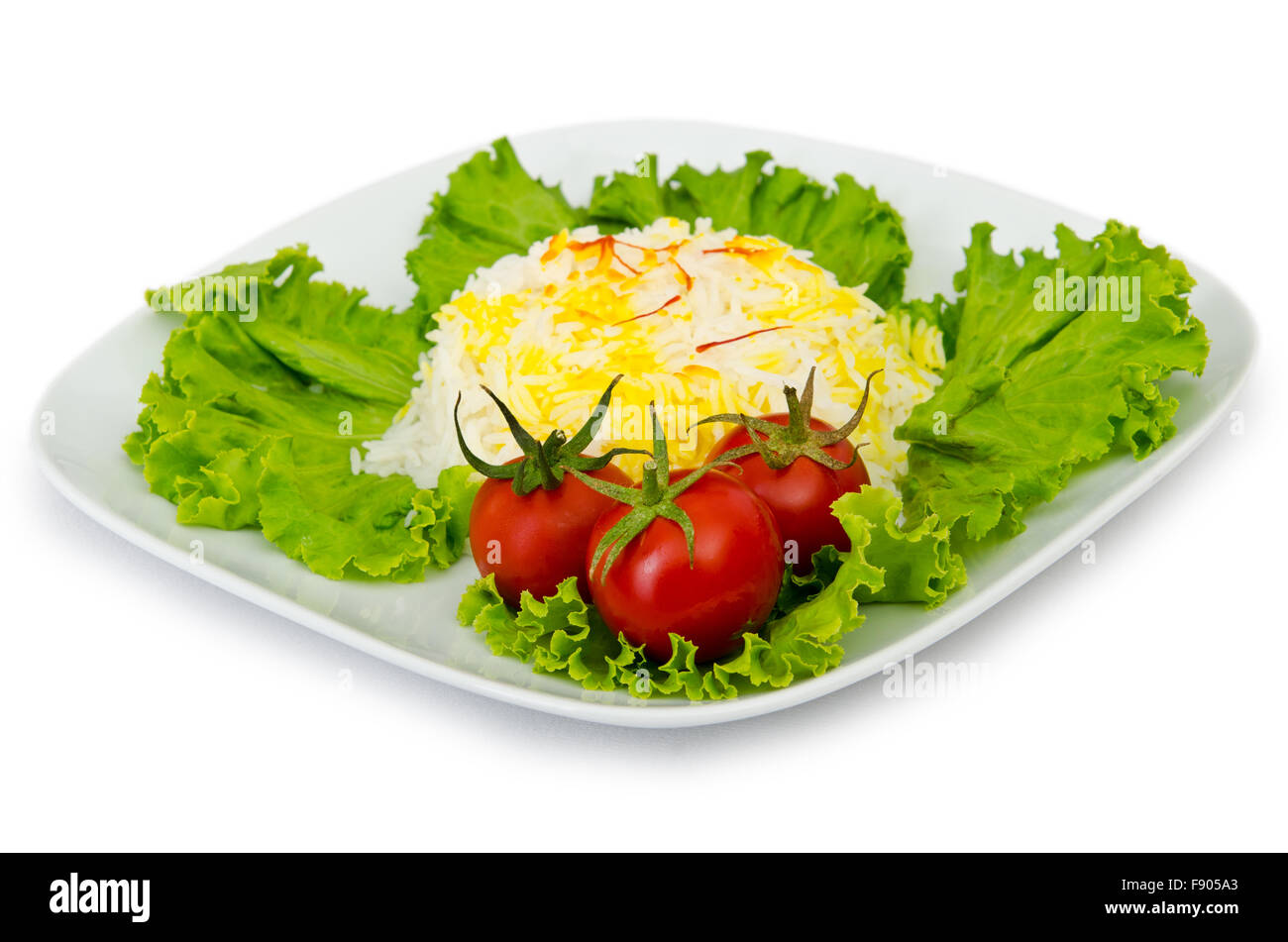 Rice pilaff in the plate Stock Photo - Alamy