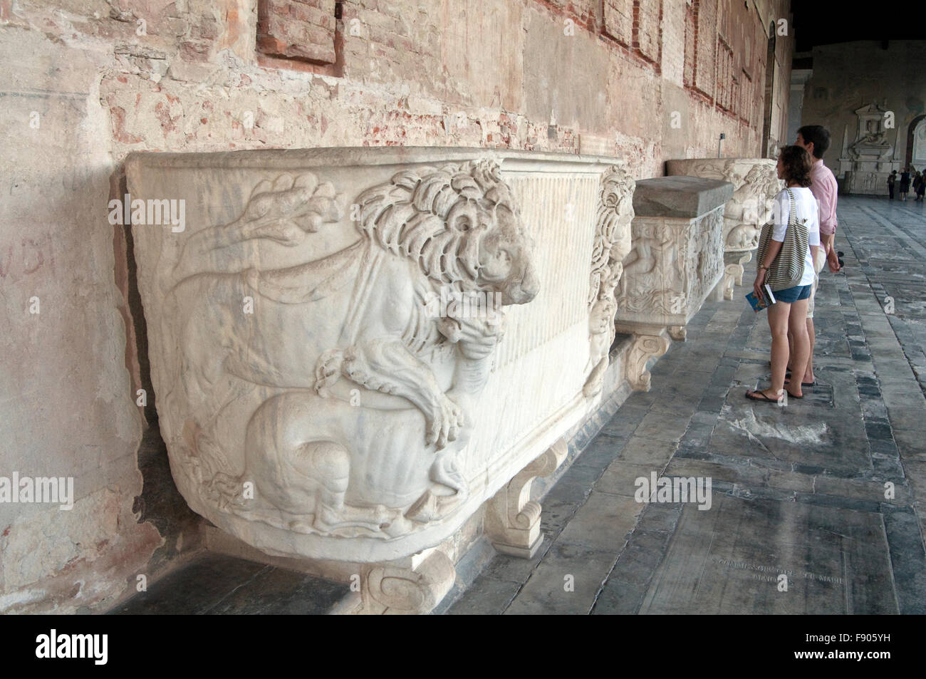 Italy, Tuscany, Pisa, the Camposanto Monumentale, Medieval Cemetery ...