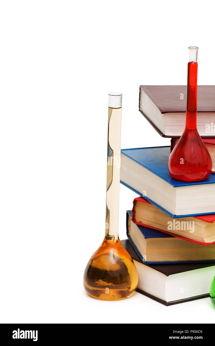Books and tubes isolated on the white Stock Photo - Alamy
