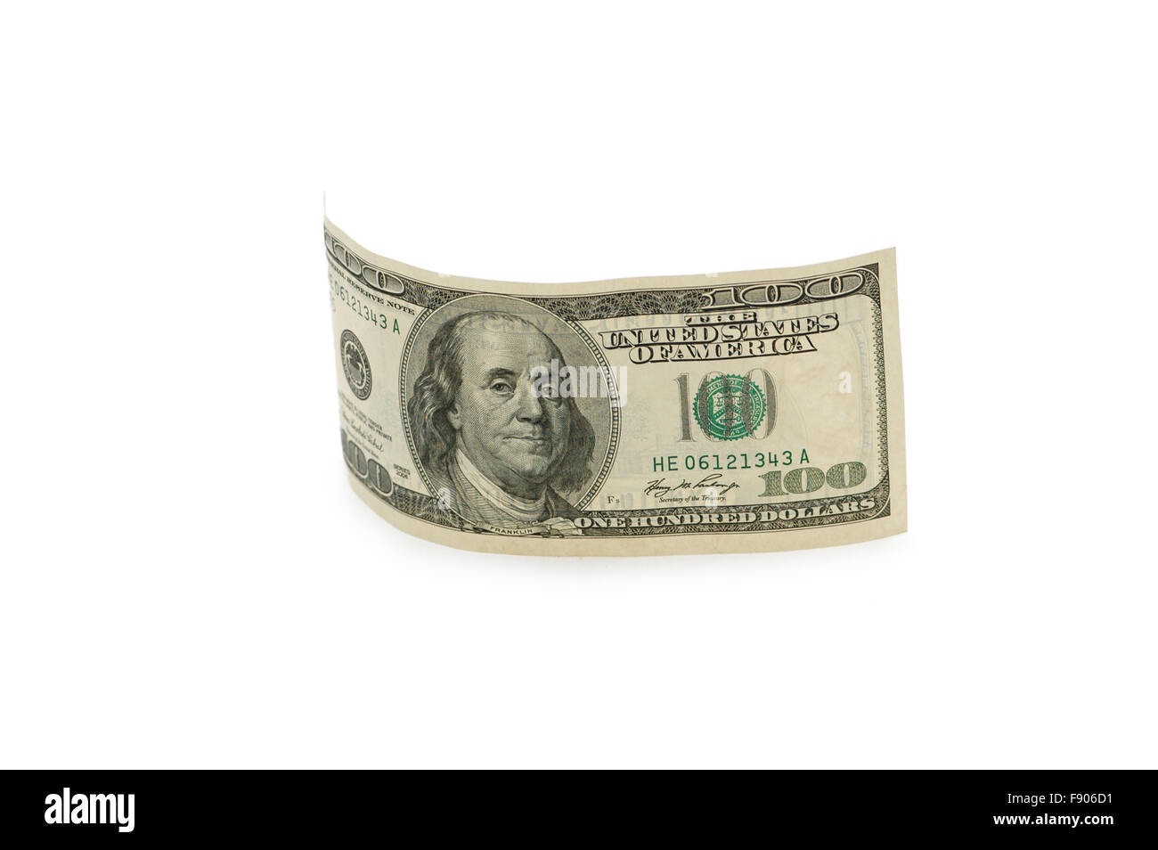 Dollar bank note isolated on the white Stock Photo - Alamy
