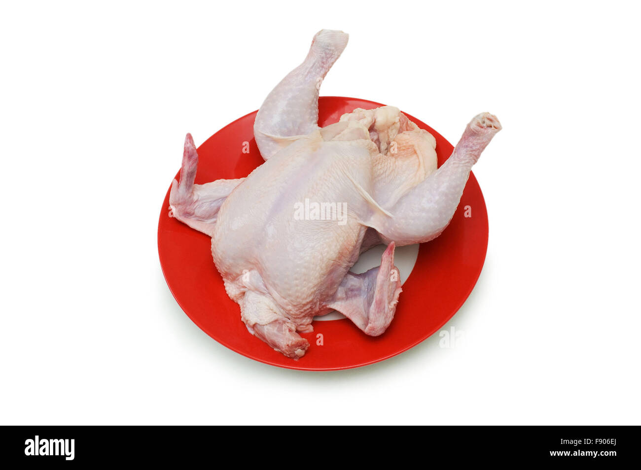 Whole chicken isolated on the white background Stock Photo - Alamy