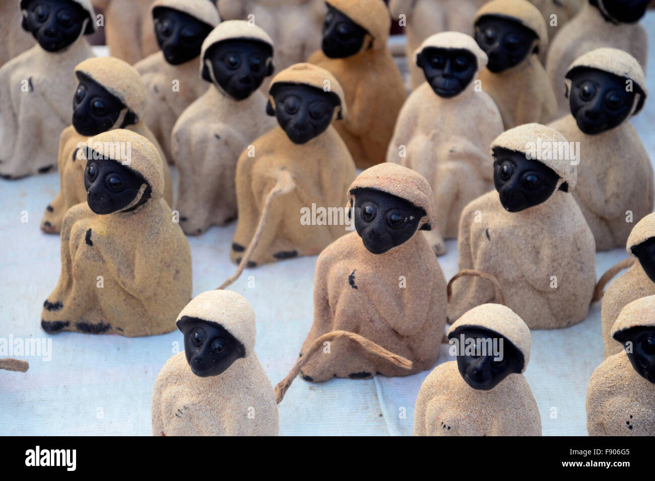 Kolkata, India. 12th Dec, 2015. Displayed mud monkey in the handicraft ...