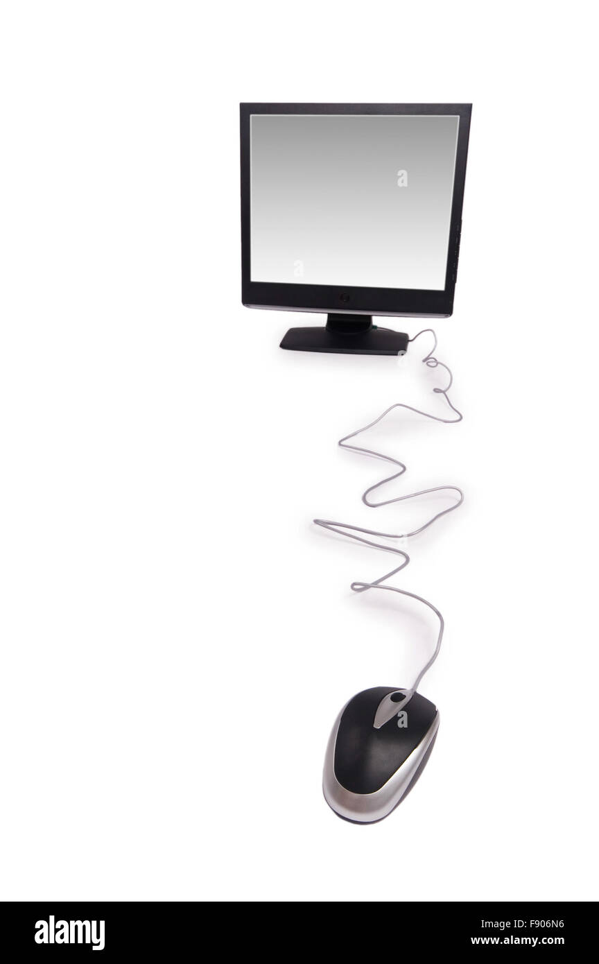 Personal computer isolated on the white background Stock Photo - Alamy