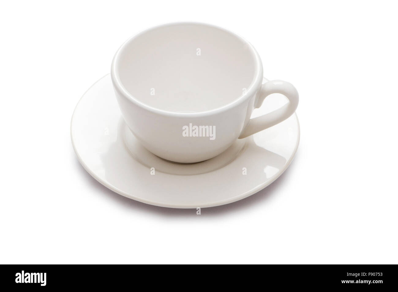 Empty cup isolated on the white background Stock Photo - Alamy