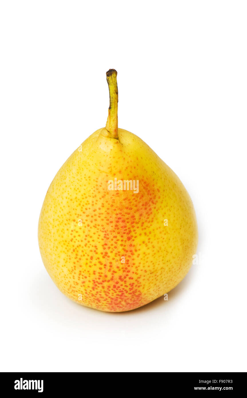 Yellow pear isolated on the white background Stock Photo - Alamy