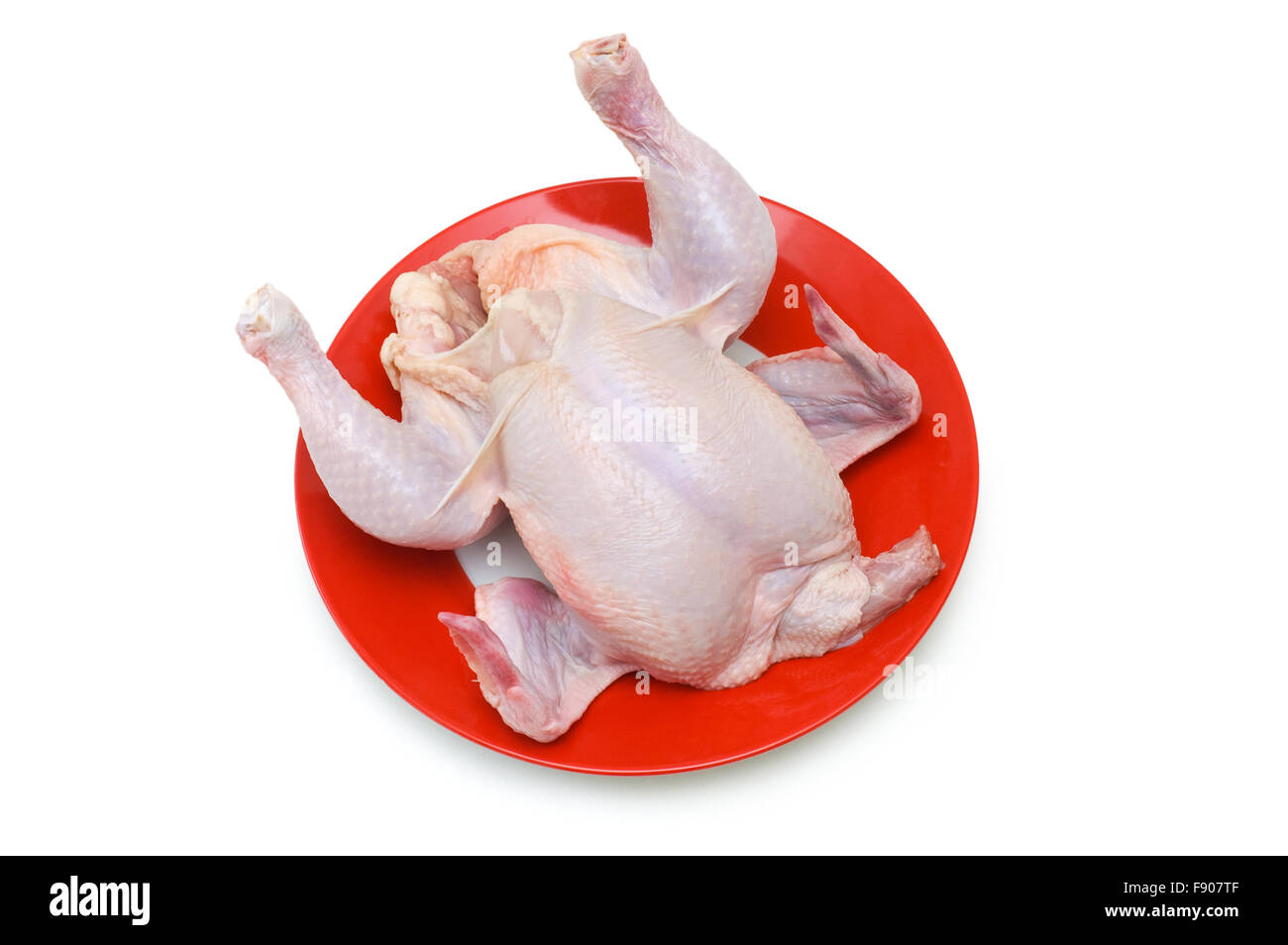Whole chicken isolated on the white background Stock Photo - Alamy