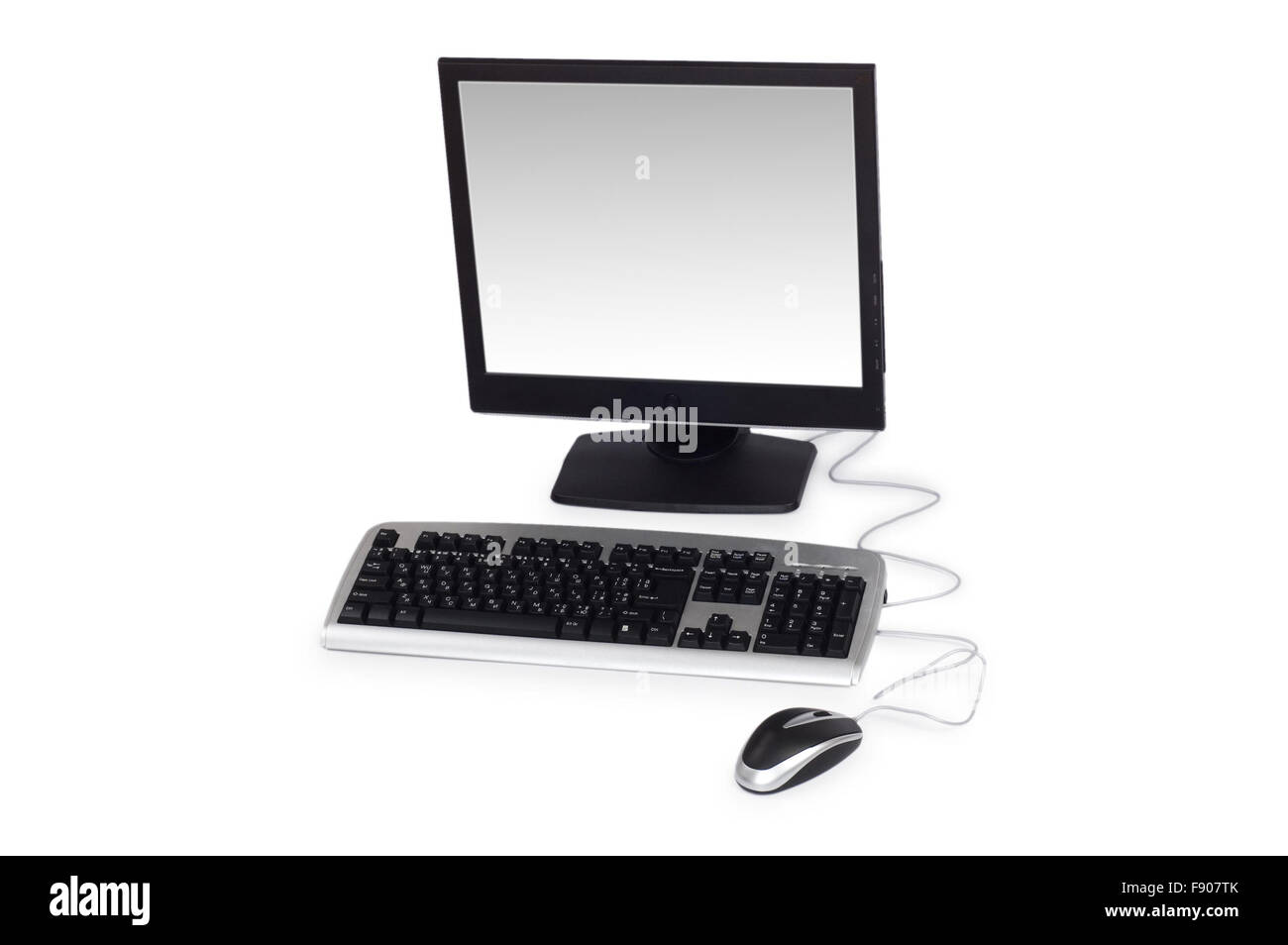 Desktop computer isolated on the white background Stock Photo - Alamy
