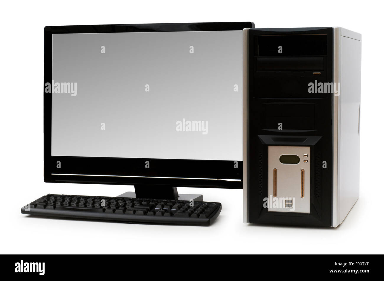 Desktop computer isolated on the white background Stock Photo - Alamy
