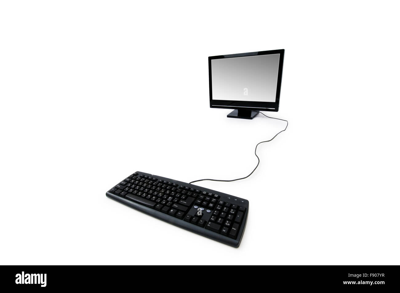 Desktop computer isolated on the white background Stock Photo - Alamy
