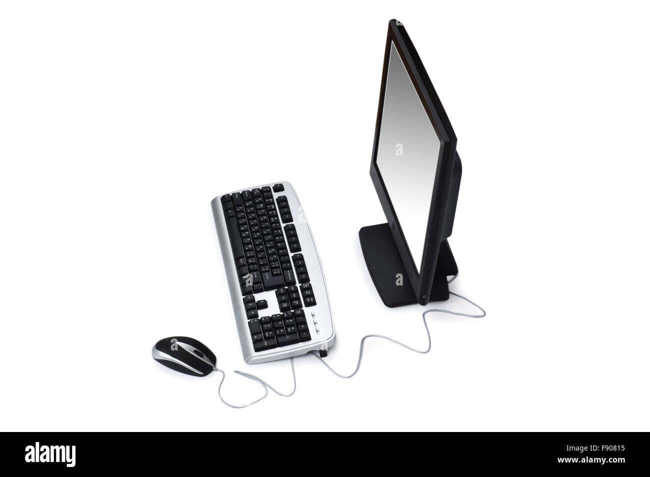 Personal computer isolated on the white background Stock Photo - Alamy