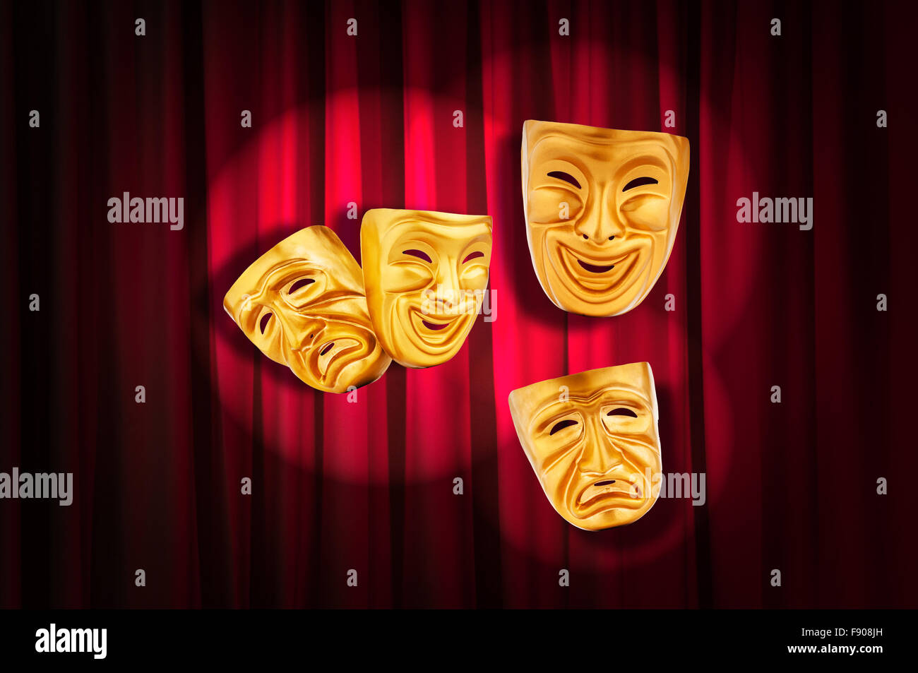 Theatre performance concept with masks Stock Photo - Alamy