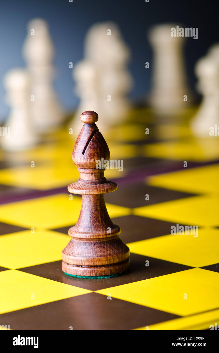 Concept of chess game with pieces Stock Photo - Alamy