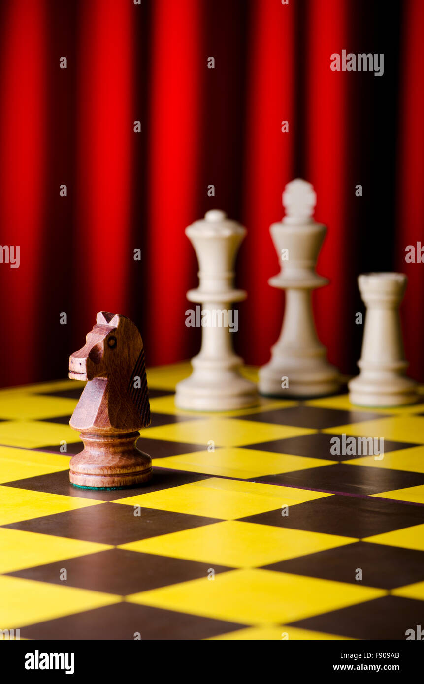 Concept of chess game with pieces Stock Photo - Alamy