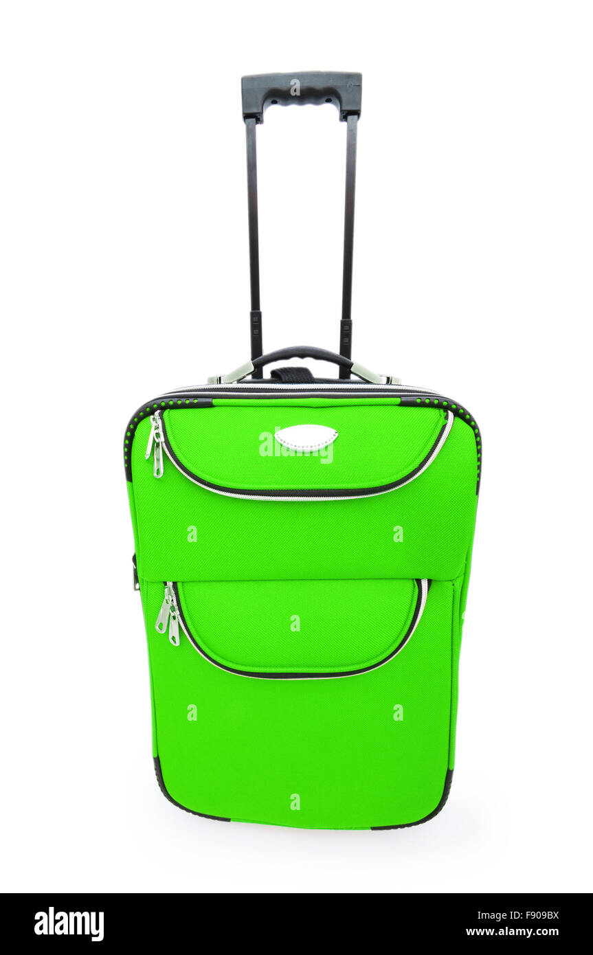 Luggage concept with case on the white Stock Photo - Alamy