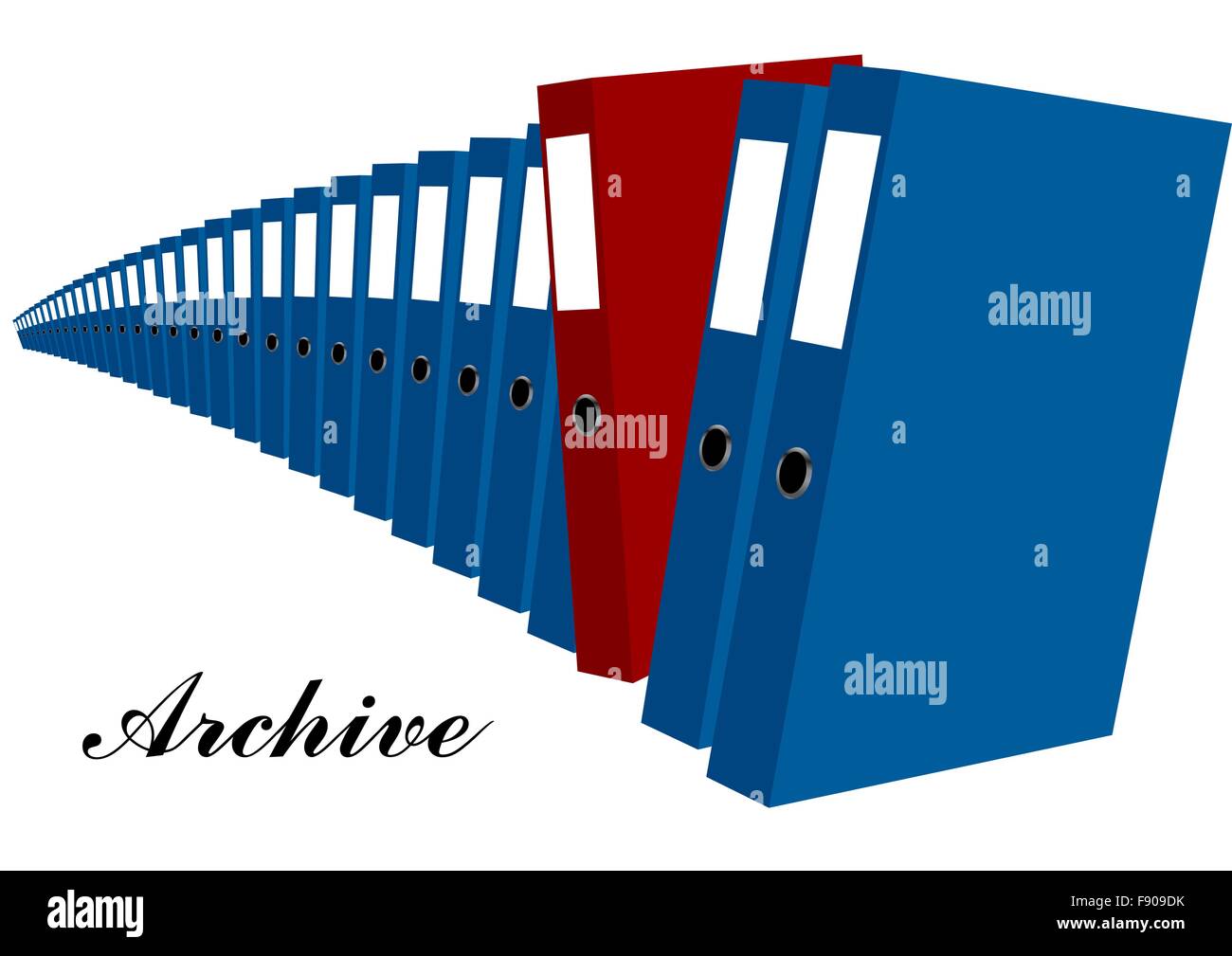 archive. blue and red folders isolated on white background Stock Vector ...