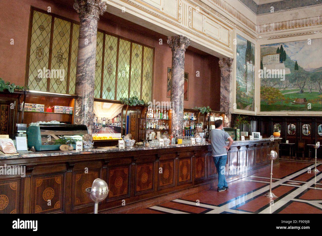 Italy, Tuscany, Montecatini Terme, Tettuccio Thermal Baths, Restaurant ...