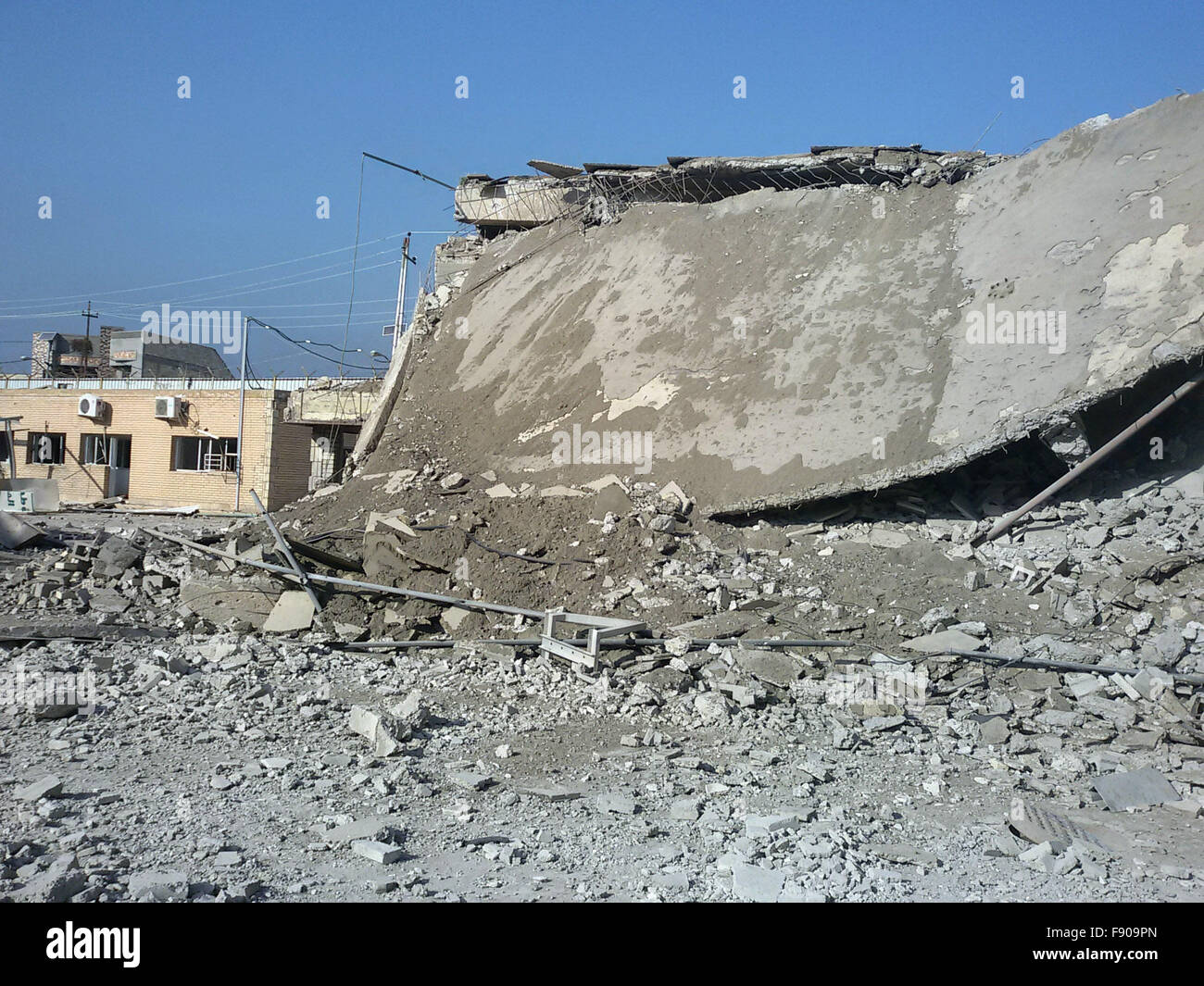 Fallujah. 12th Dec, 2015. Photo taken on Dec. 12, 2015 shows destroyed ...