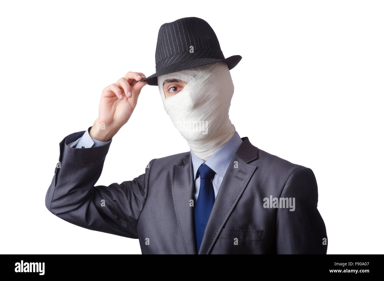 Man covered in medical bandages Stock Photo - Alamy