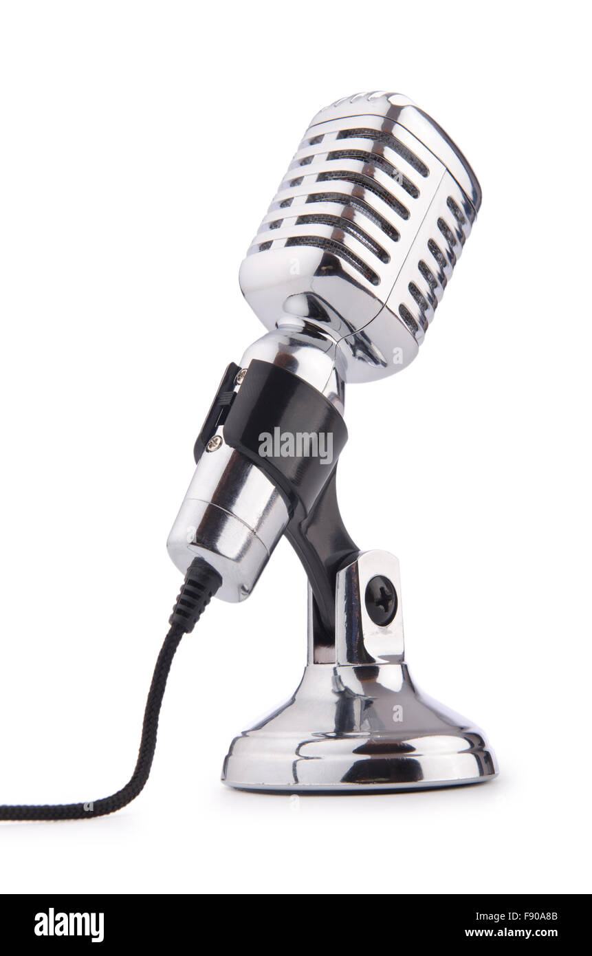 Retro radio microphone cut out hi-res stock photography and images - Alamy