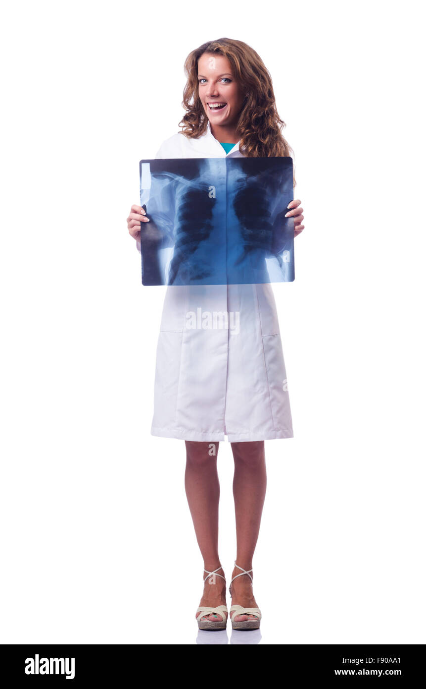 Female doctor with x-ray scan Stock Photo - Alamy