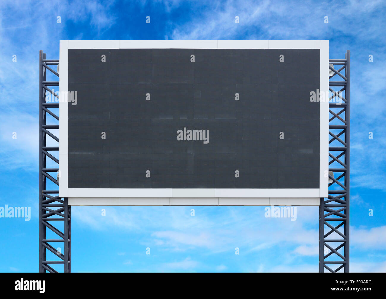 large sign board with blue sky background Stock Photo - Alamy