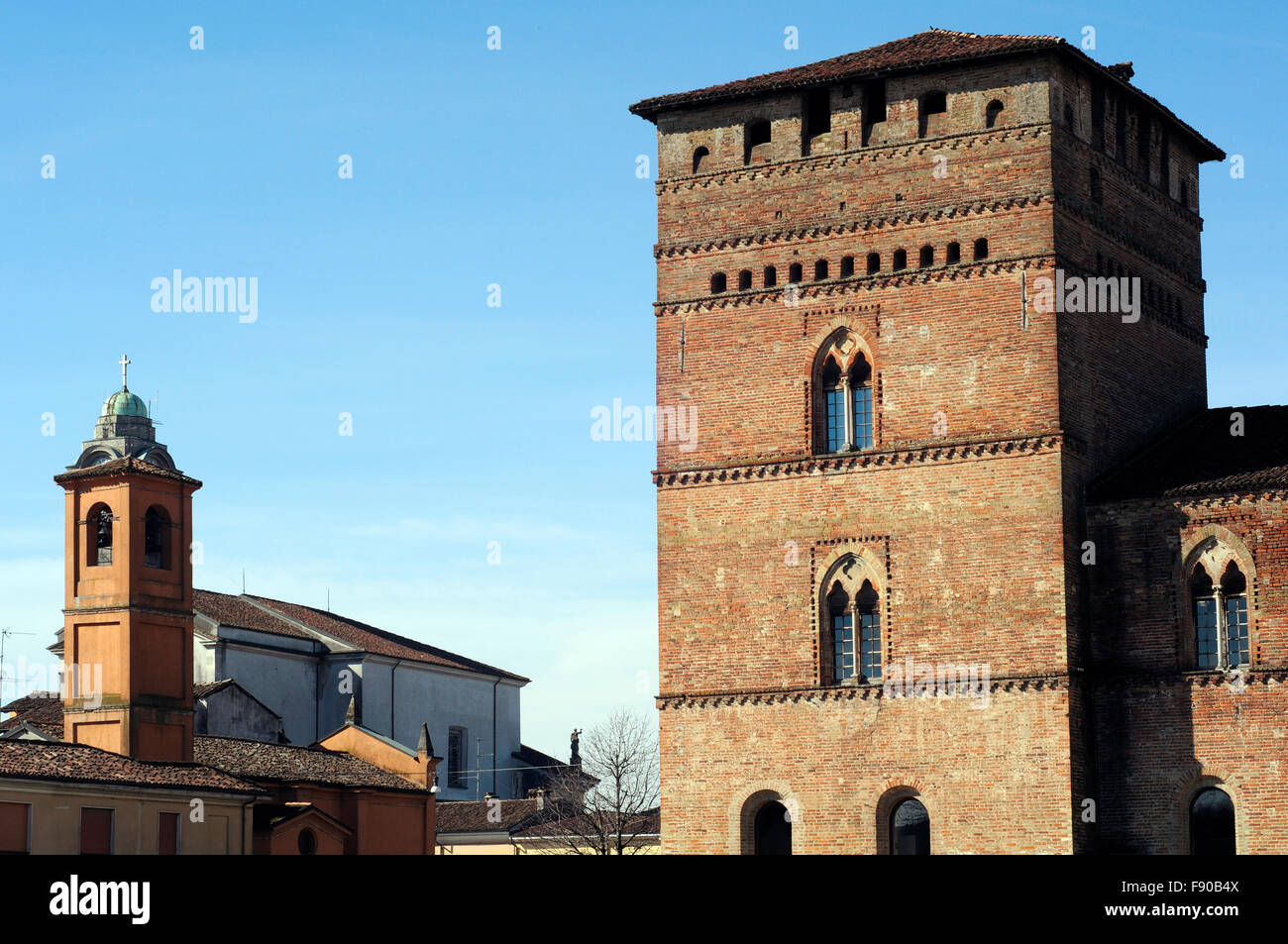 Italy, Lombardy, Pandino, Visconteo Castle, Tower Stock Photo - Alamy