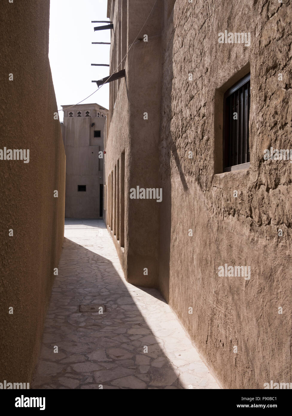 Islamic architecture details in Dubai heritage area; Bastakia, Bur ...