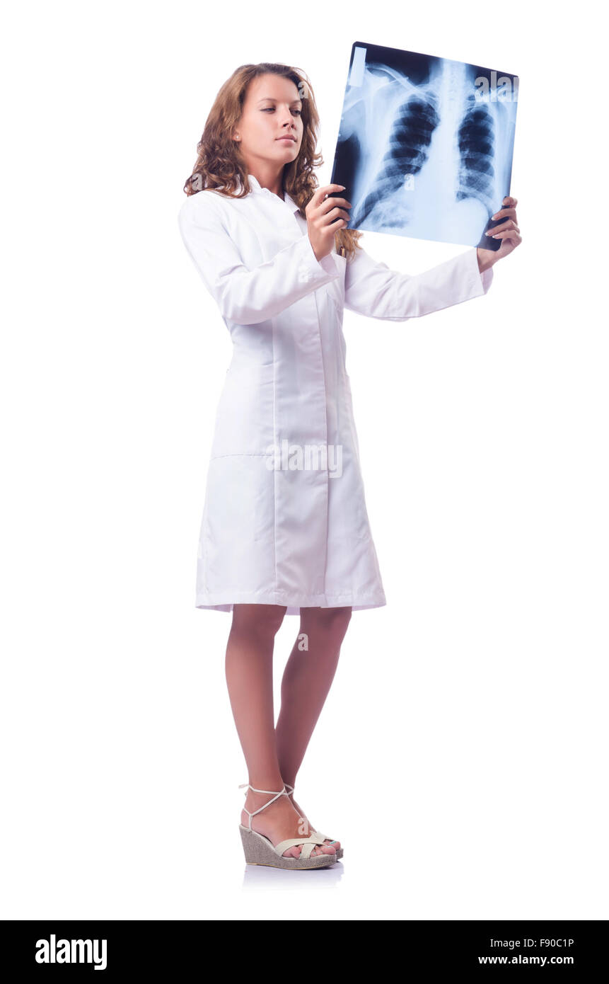 Female doctor with x-ray scan Stock Photo - Alamy
