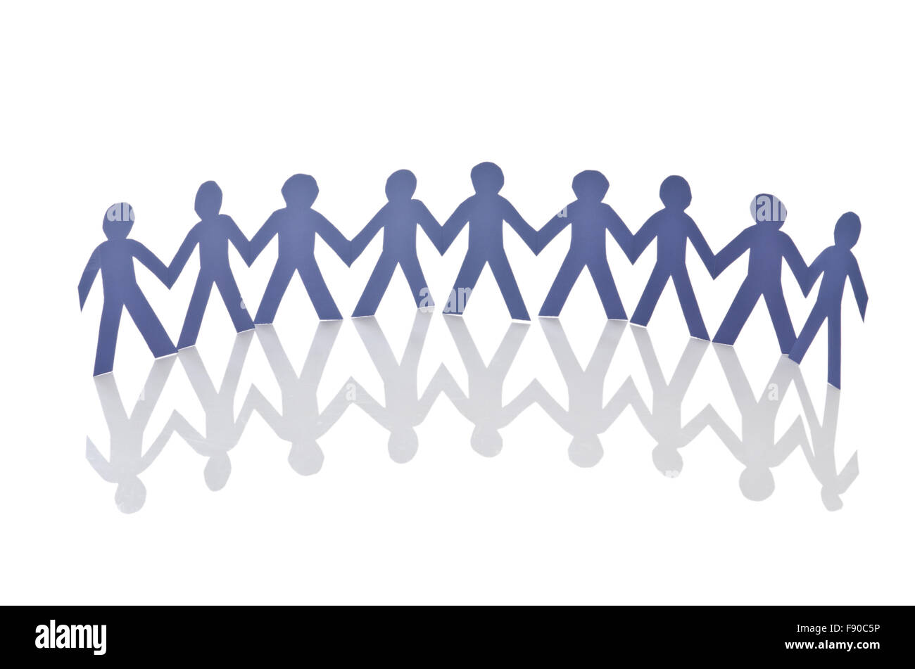 Teamwork concept with paper cut people Stock Photo - Alamy