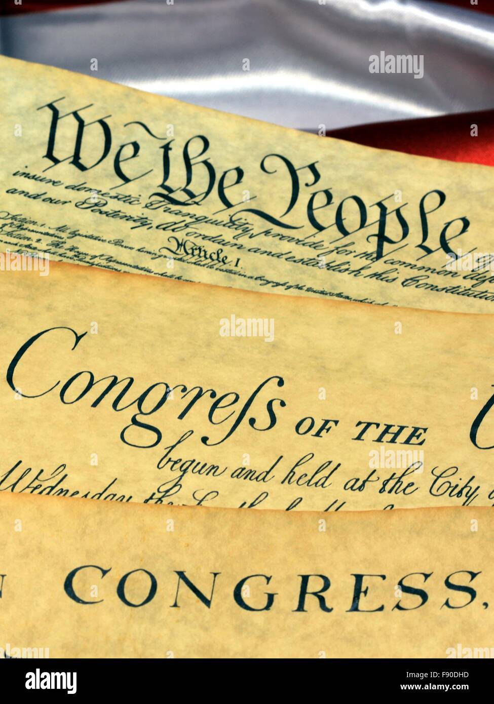 Historical Document US Constitution - We The People Stock Photo - Alamy
